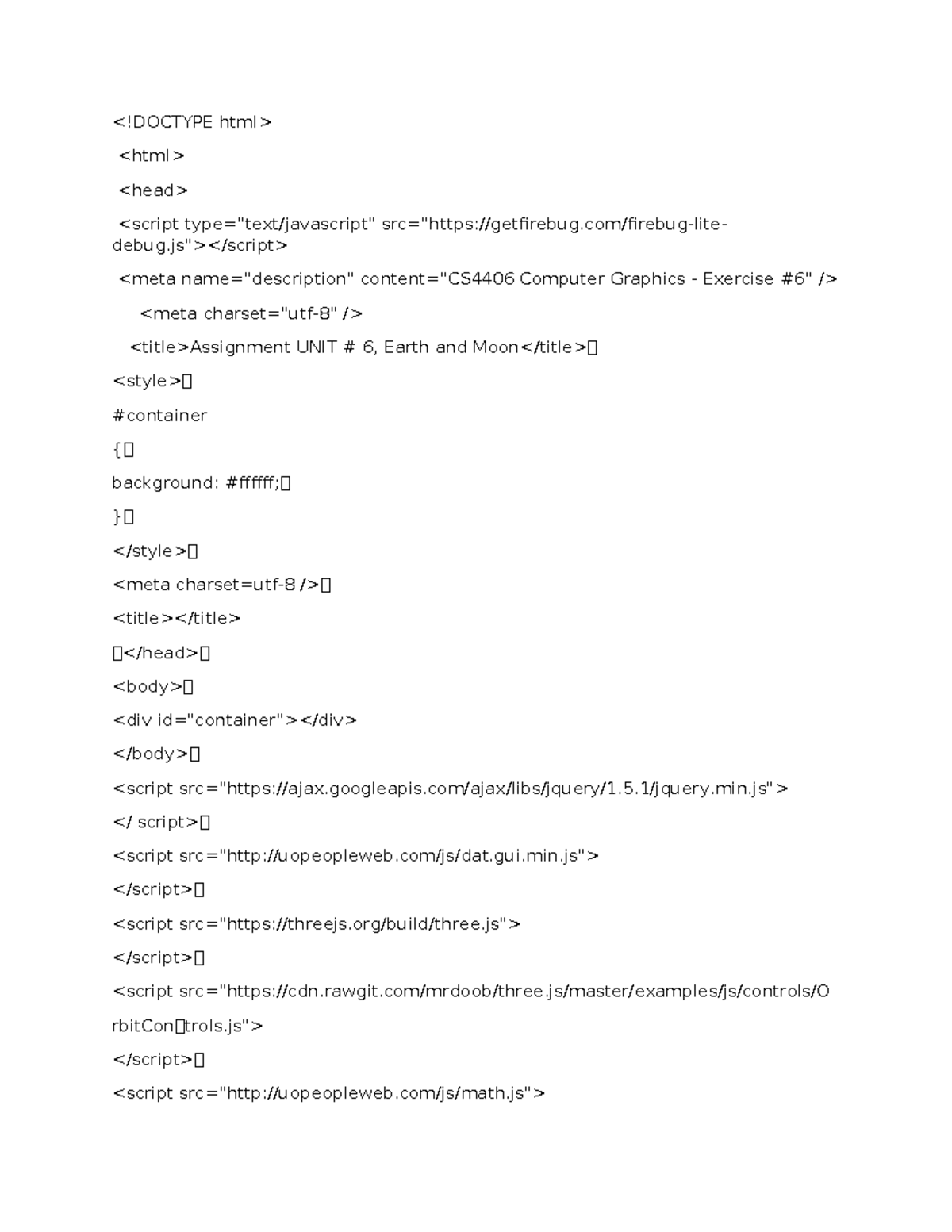 Programming Assignment Unit 6