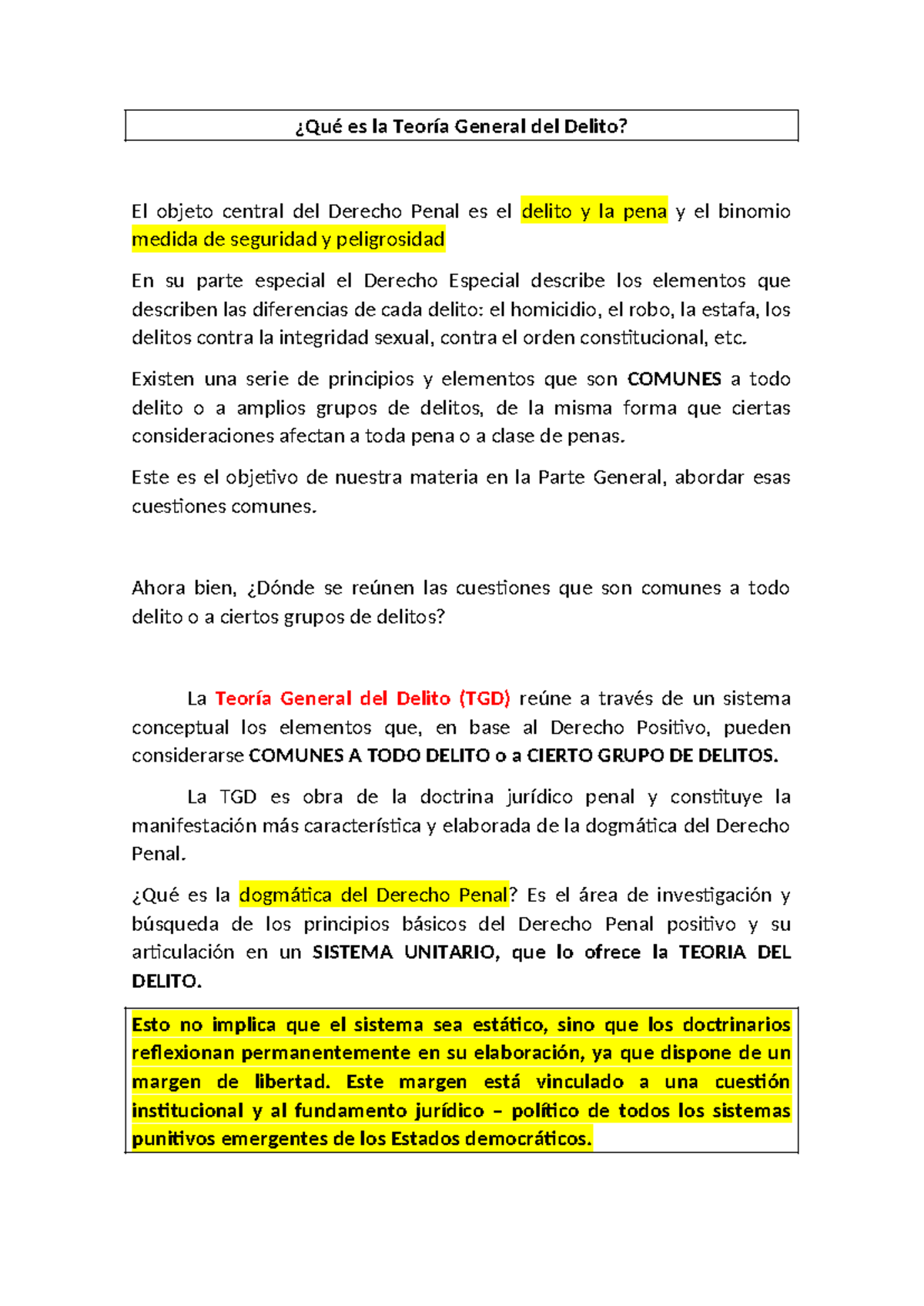 Algunos conceptos sobre la Teoría del Delito - ¿Qué es la Teoría ...