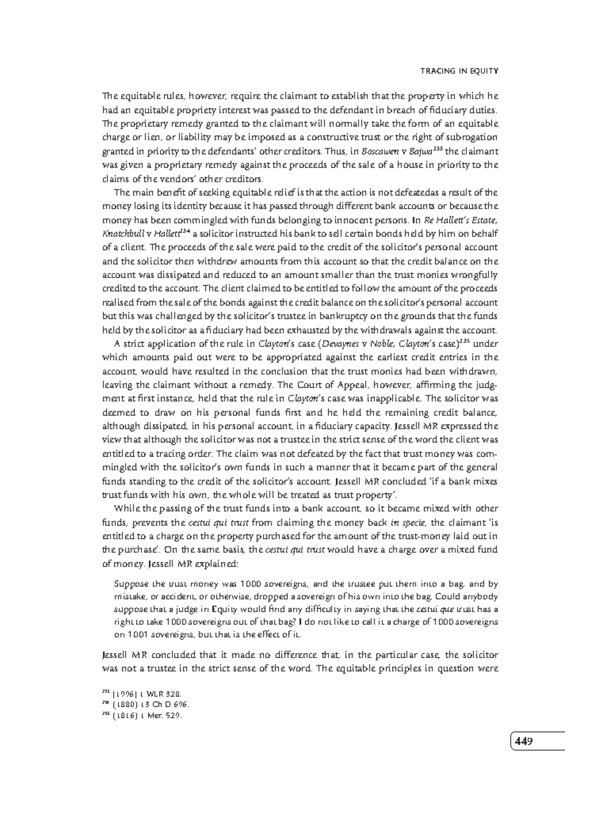 Zlib - TRACING IN EQUITY 449 The equitable rules, however, require the ...