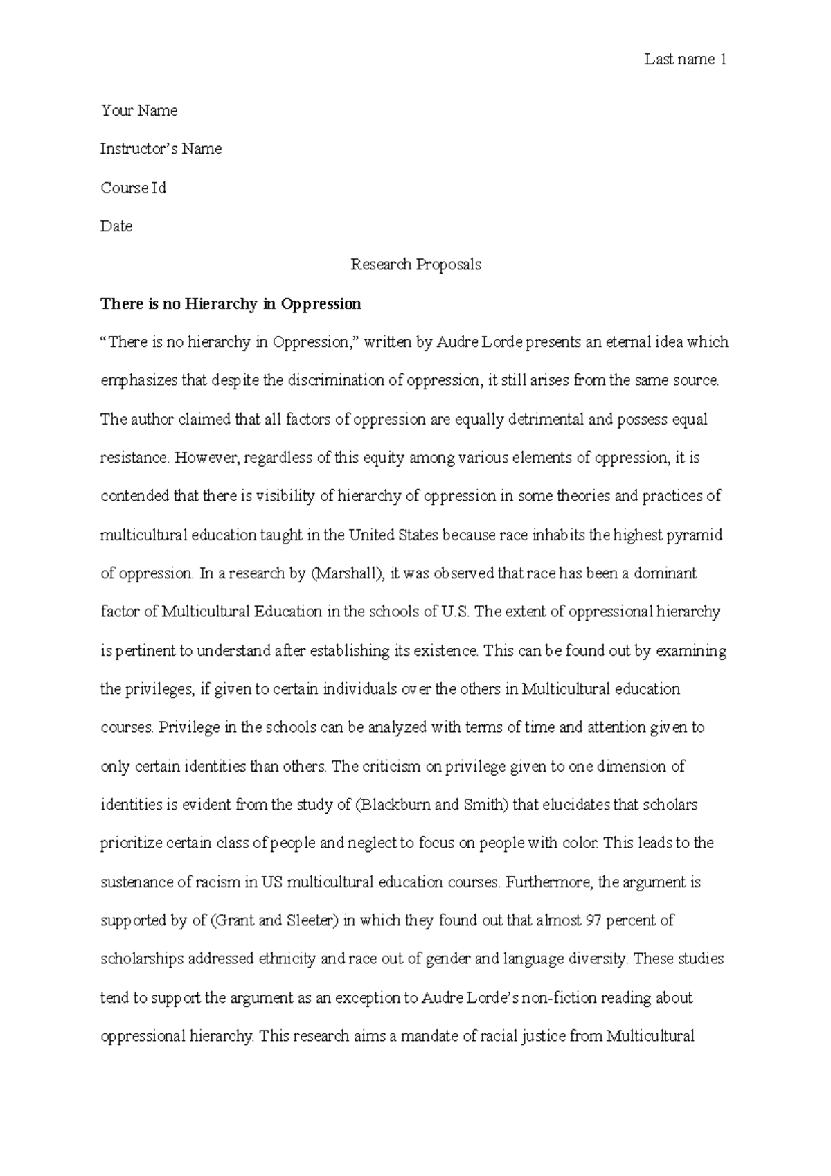 There is no hierarchy in Oppression poem analysis by Audre Lorde - Last ...