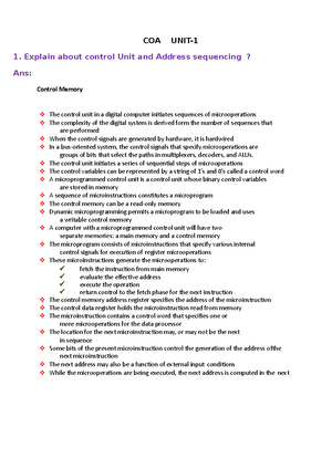 COA-UNIT-III - NOTES on COA - 19 UNIT-III COMPUTER ARITHMETIC 1 the ...