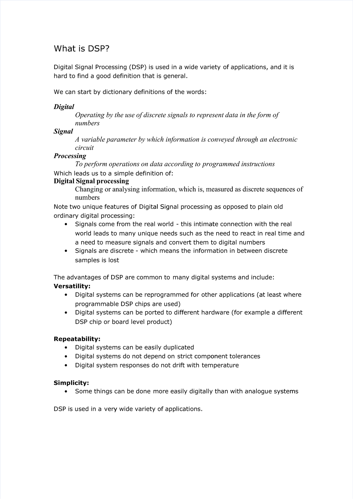 Correlation,DSP Basics - What is DSP?What is DSP? Digital Signal ...