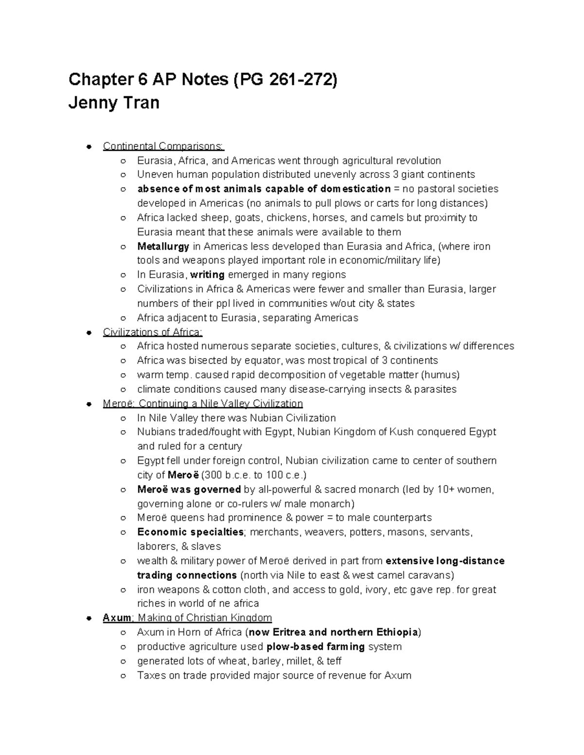 C6 (Pg 261-272) - Lincoln Southeast High School World History - Chapter ...