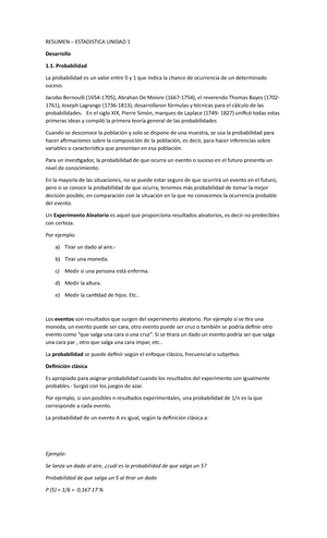 Unidad 5 - sdadsadsa - UNIDAD 5 – ESTADISTICA 1 DISTRIBUCION DE ...