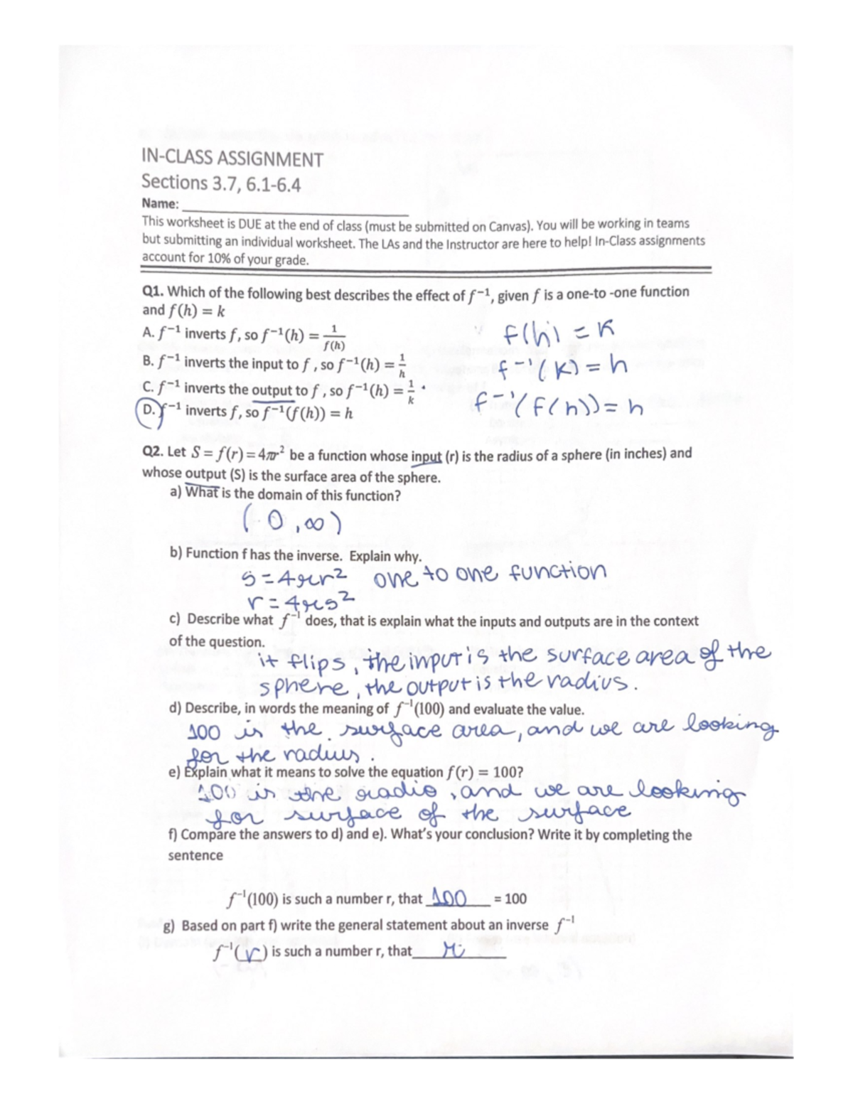 IN- Class Assignment - MAC 1147 - Studocu