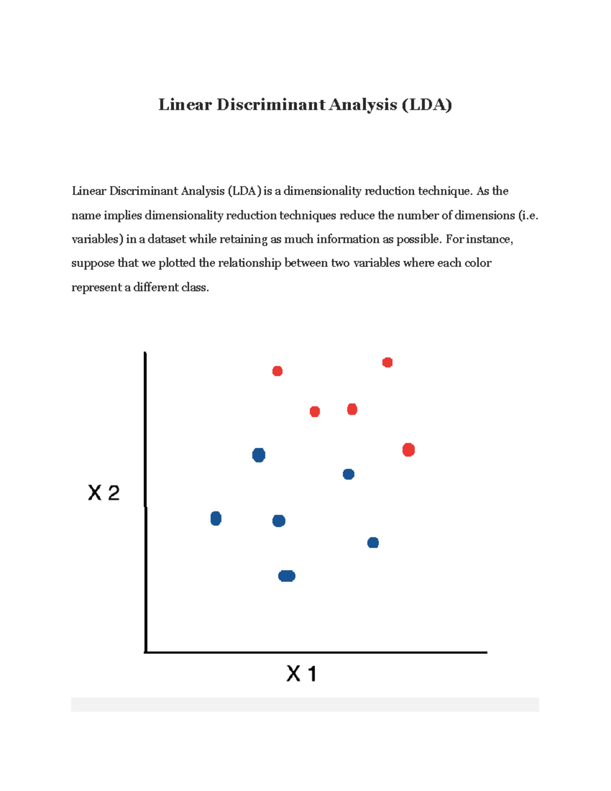 LDA - Linear Discriminant Analysis (LDA) Linear Discriminant Analysis ...