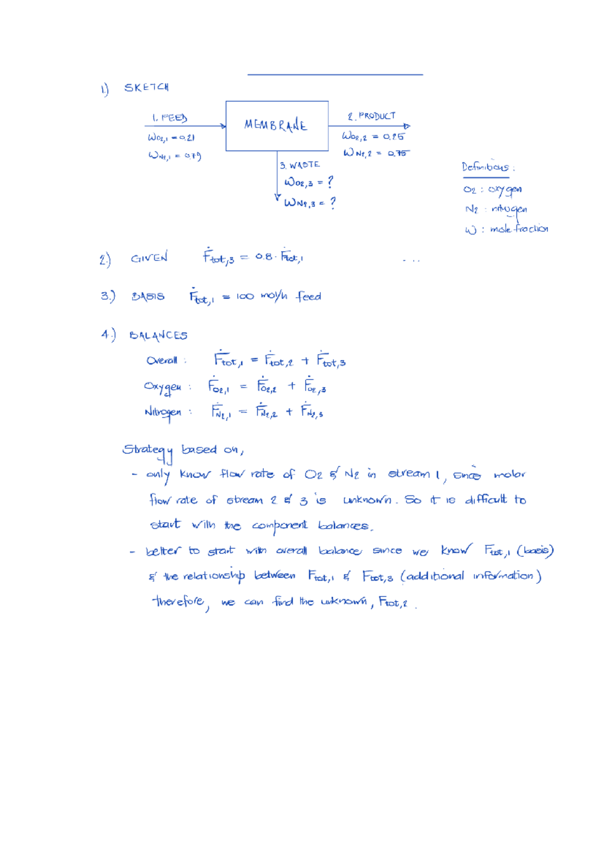 Mass balances Tutorial 2.1 solutions - CHE1005W - Studocu