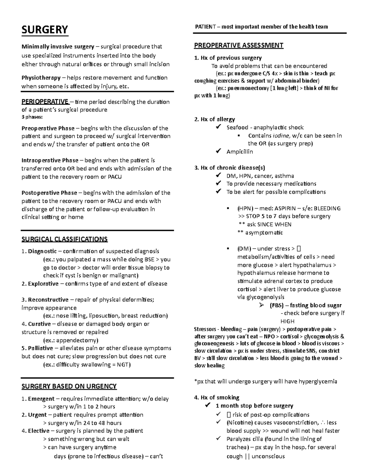 Surgery - SURGERY Minimally invasive surgery – surgical procedure that ...