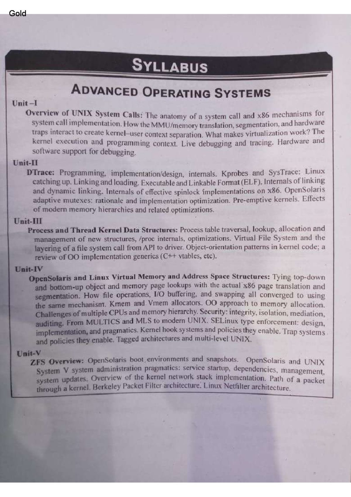 Advanced OS sem 8 - B.Tech - Studocu