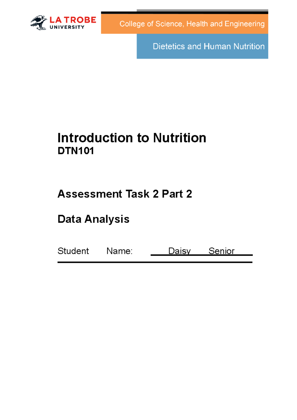 AT2 Part 2 Data Analysis Submission - Introduction to Nutrition DTN ...