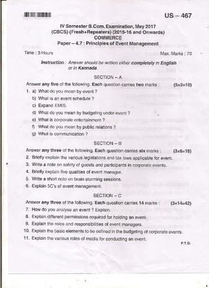 Event management notes - UNIT: 01 INTRODUCTION TO EVENT MANAGEMENT ...
