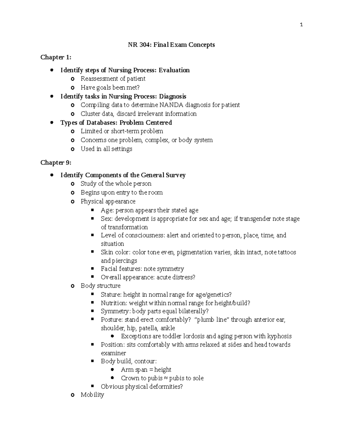 NR+304+Final+Exam+Concepts - NR 304: Final Exam Concepts Chapter 1 ...