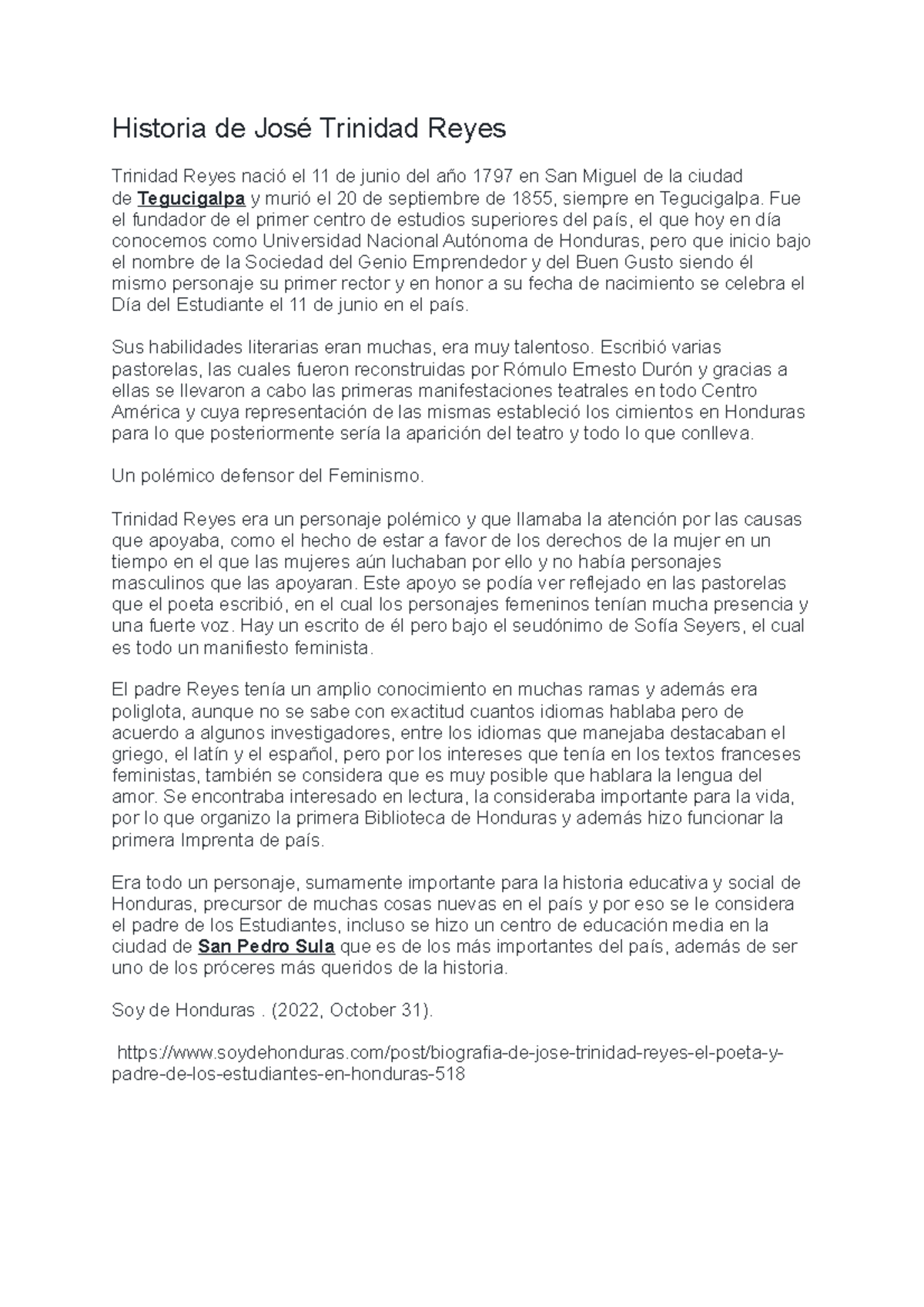 JOSE Trinidad Gregory Perez 20211020730 Parte DE Grupo - Historia de ...