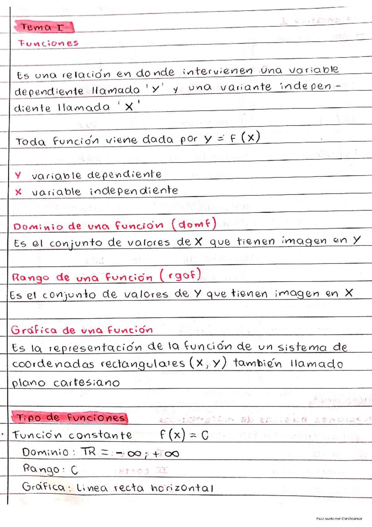 Apuntes de Matemáticas I - Funciones - Matematicas 1 - Studocu