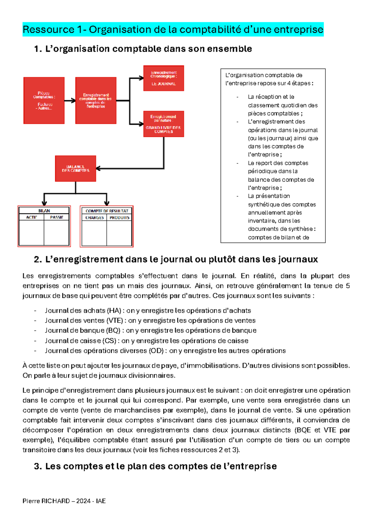 L1 Compta FI - Intro A LA Compta - FR Les bases de lenregistrement ...