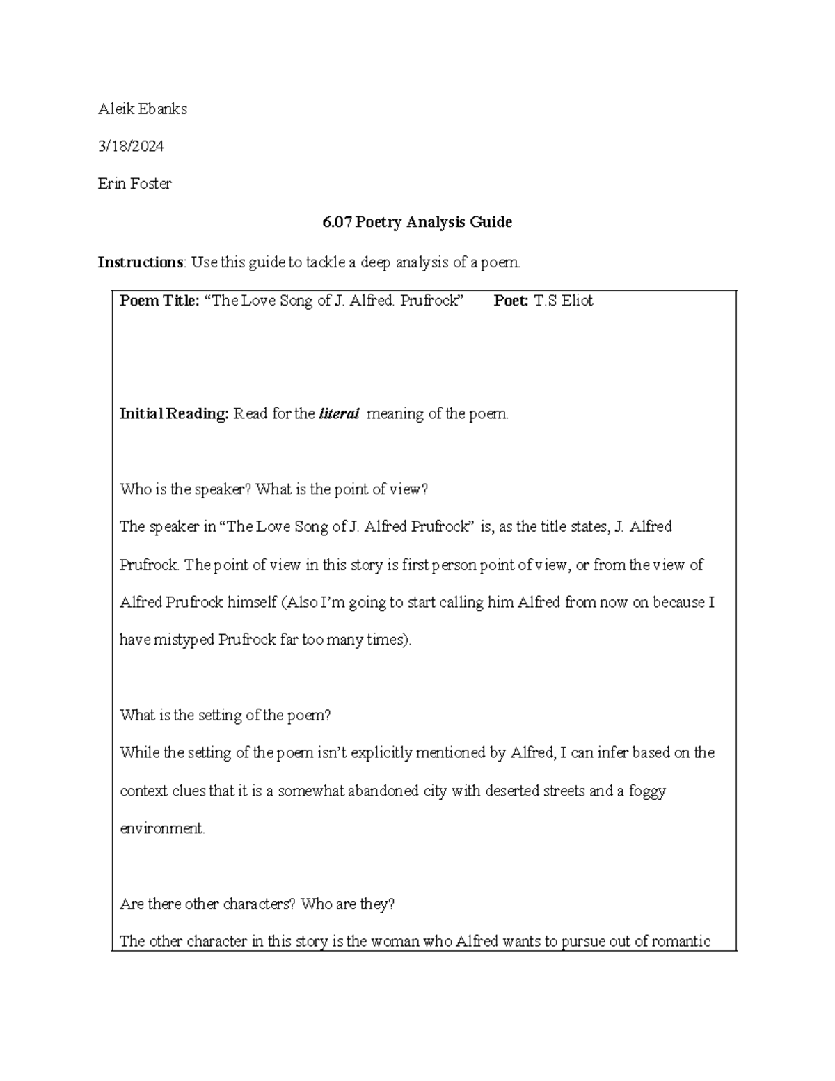 6.07 Poetry Analysis Guide Fix - Aleik Ebanks 3/18/ Erin Foster 6 ...