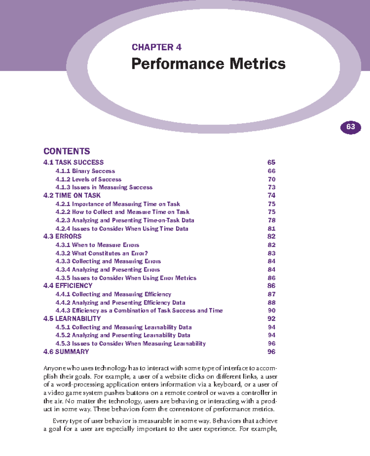 Chapter 4 - 63 CHAPTER 4 Performance Metrics CONTENTS ####### 4 TASK ...
