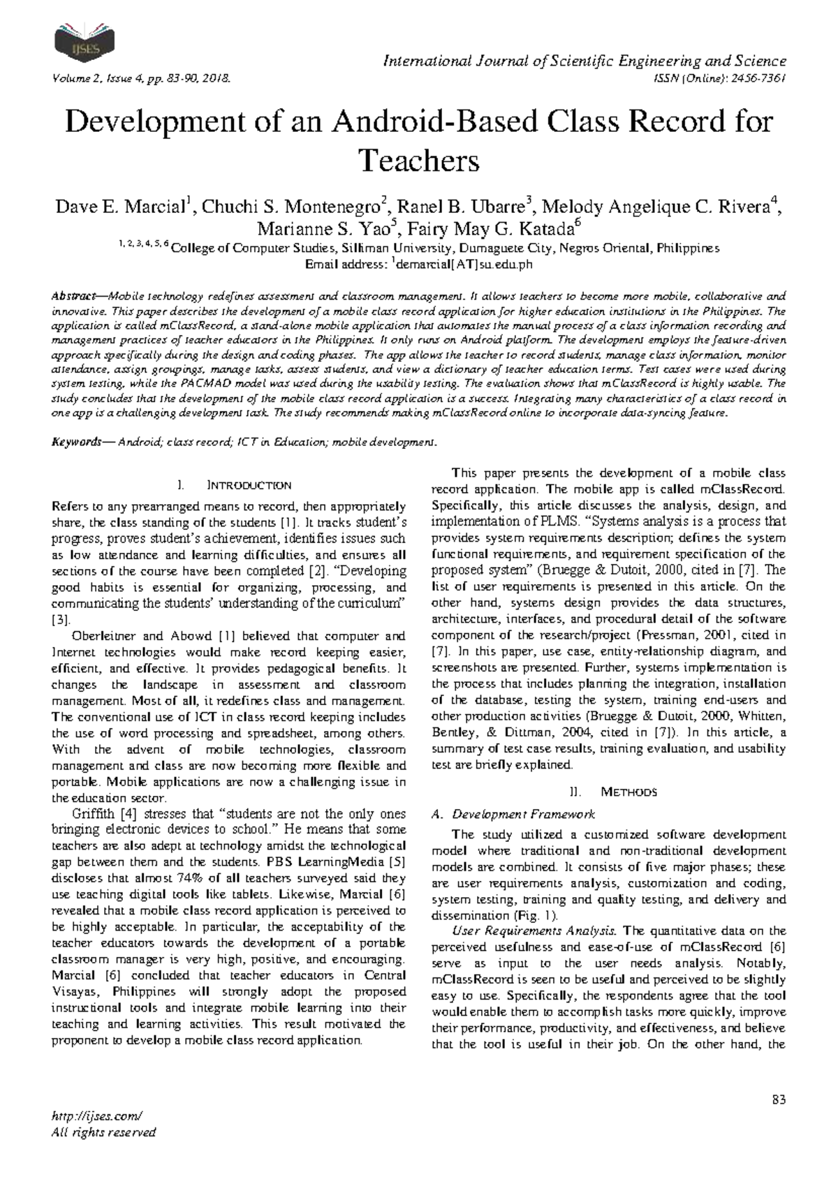 500077525 Development of an Android Based Class Re pdf - Volume 2 ...