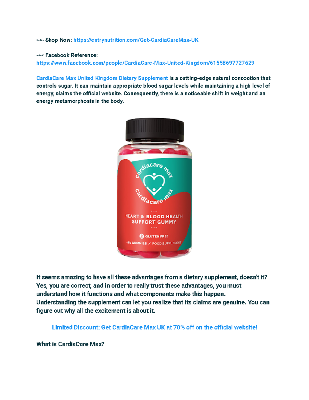 Cardia Care Max UK for Optimal Heart Wellness Unlocking Vitality - ↜↜ ...