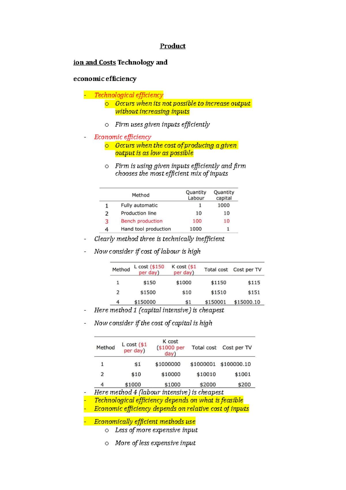 Week 11 - Lecture notes 11 - ECON1001 - USyd - Studocu