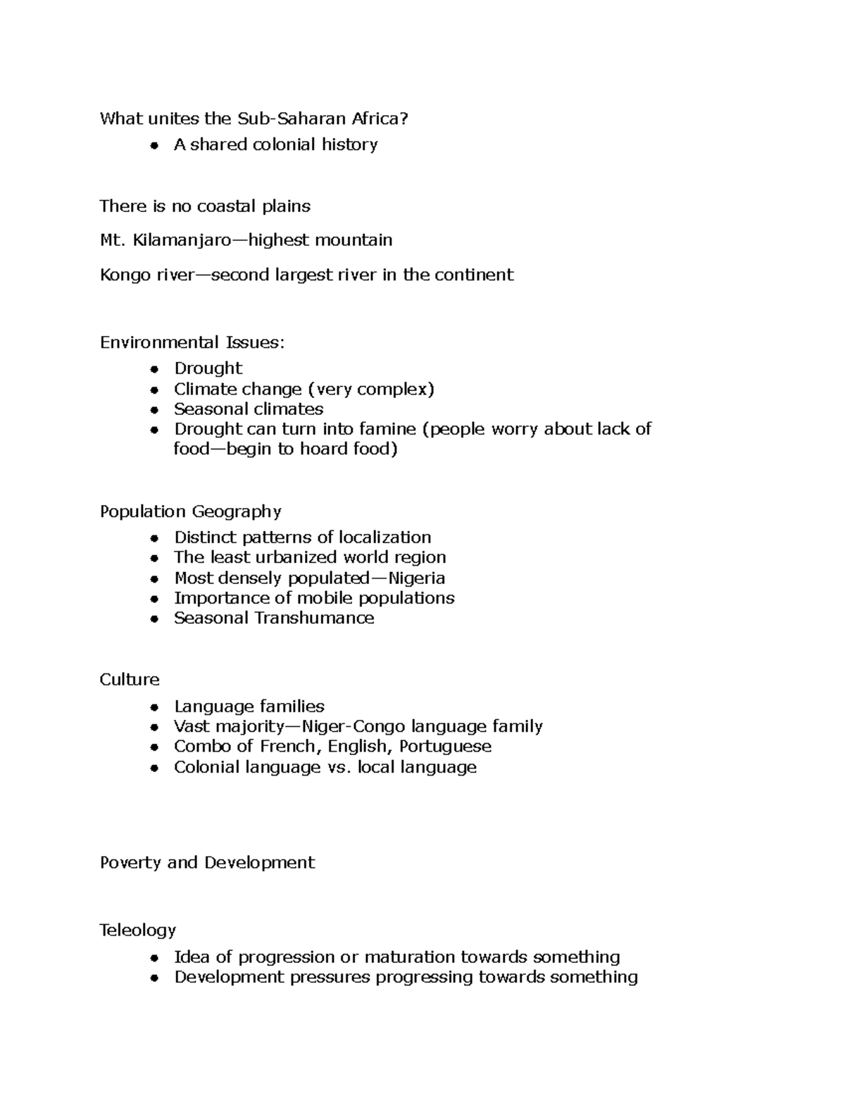 GEOG 120 2 - 2nd week of notes for Geography 120. (smith) - What unites ...