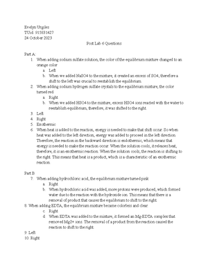 Post lab 3 - post lab for lab 3 - Calculations (Show how you calculated the bulleted items ...