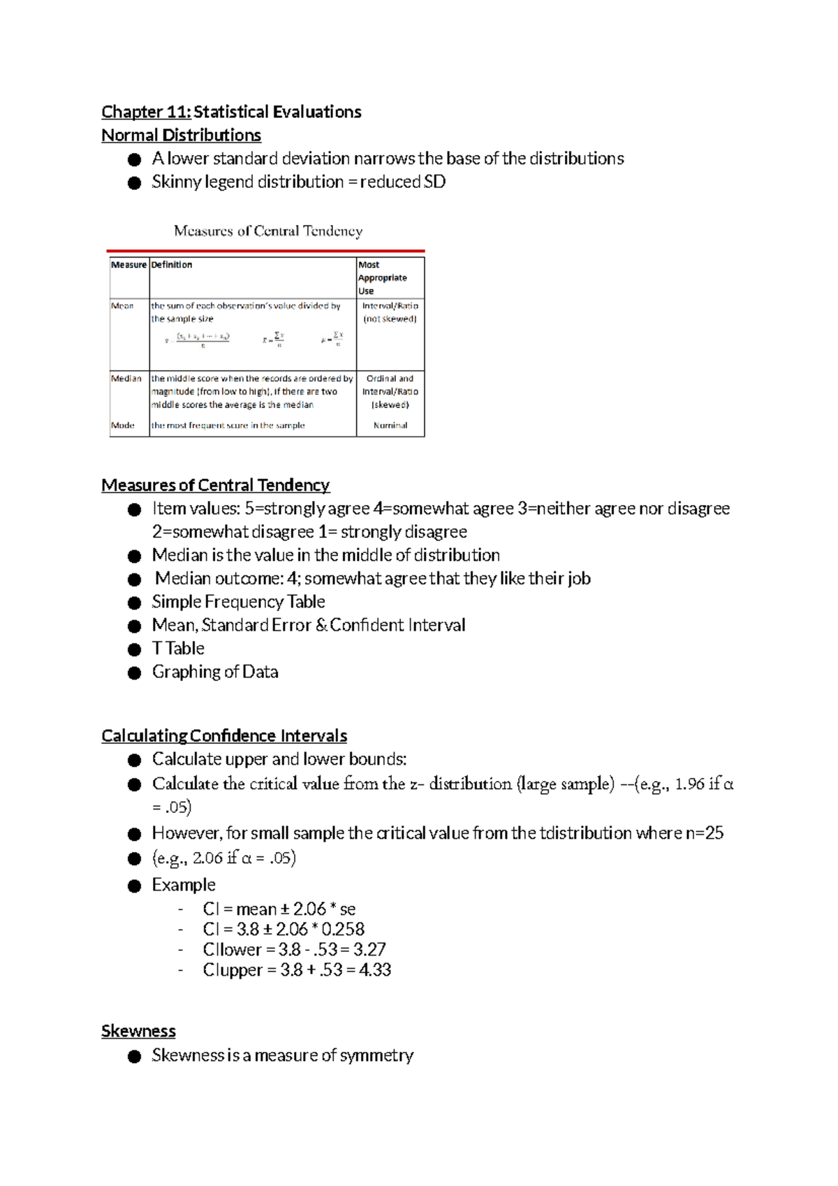 Research - Lecture 9 - Chapter 11: Statistical Evaluations Normal Distributions A lower standard ...
