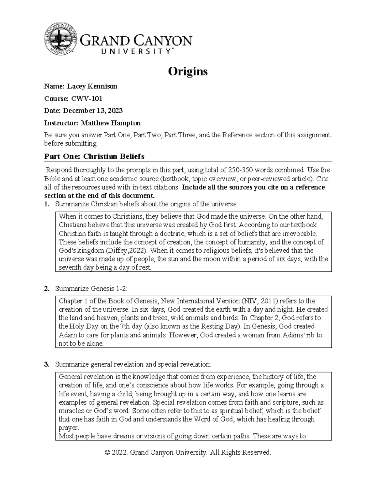 CWV-101 Origins-Online Lacey Kennison - Origins Name: Lacey Kennison ...