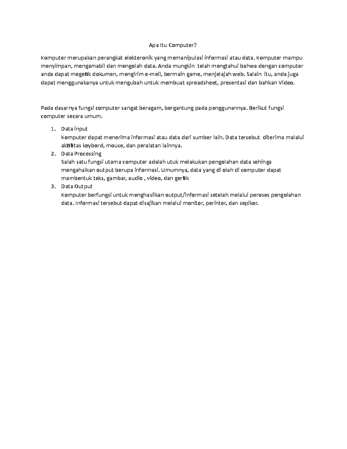 Apa Itu Computer? - Apa Itu Computer? Komputer merupakan perangkat ...