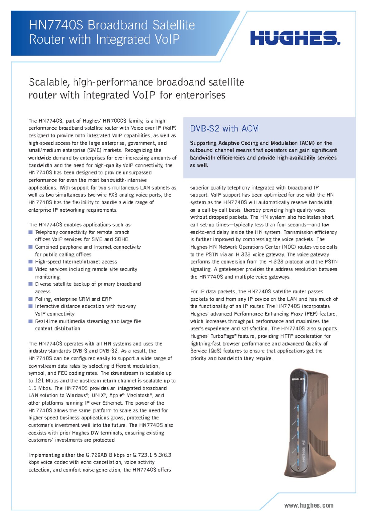 538418819 HN7740S Broadband Satellite Router With Integrated Vo IP ...