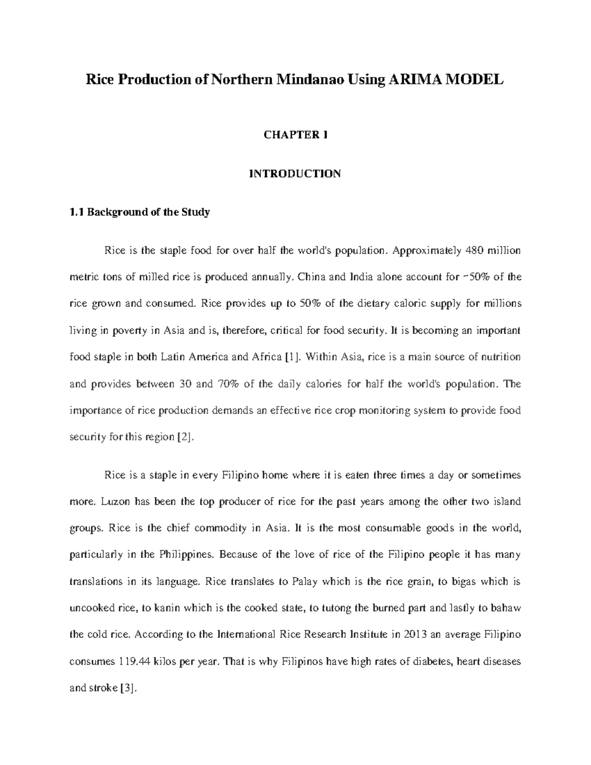 Time series 6 - study materials - Rice Production of Northern Mindanao ...