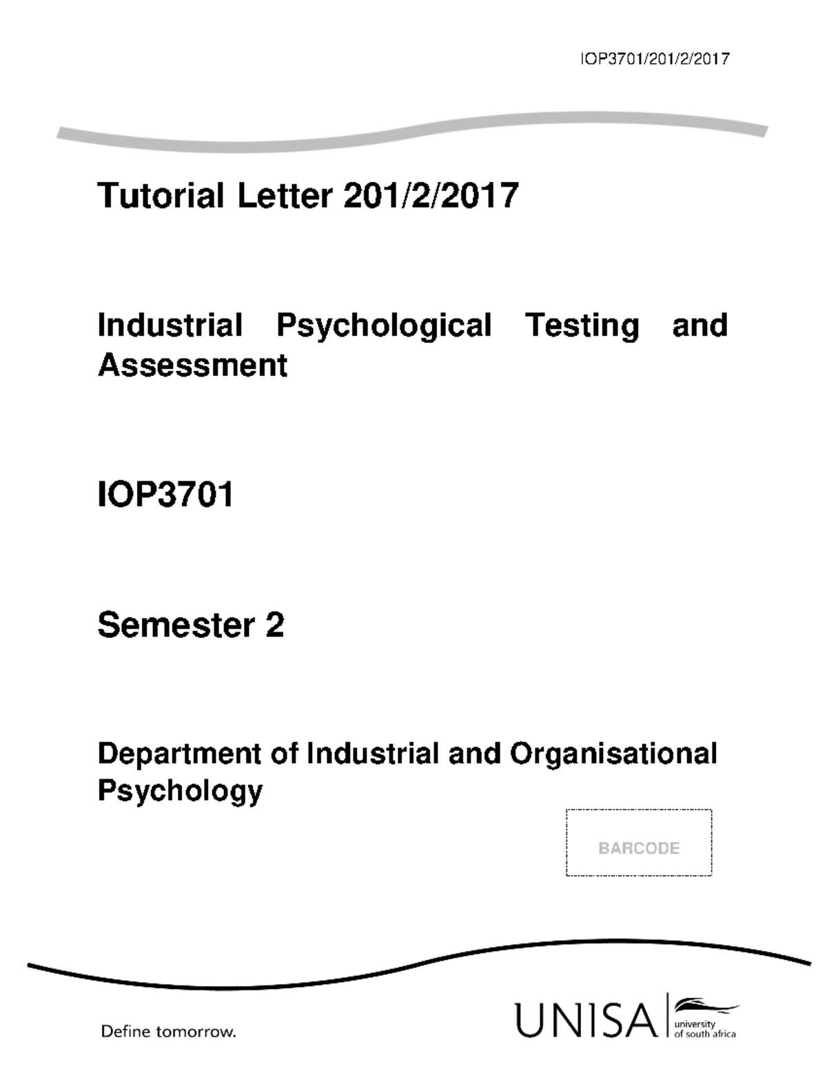 Great notes for examination year - IOP3701 - Unisa - Studocu