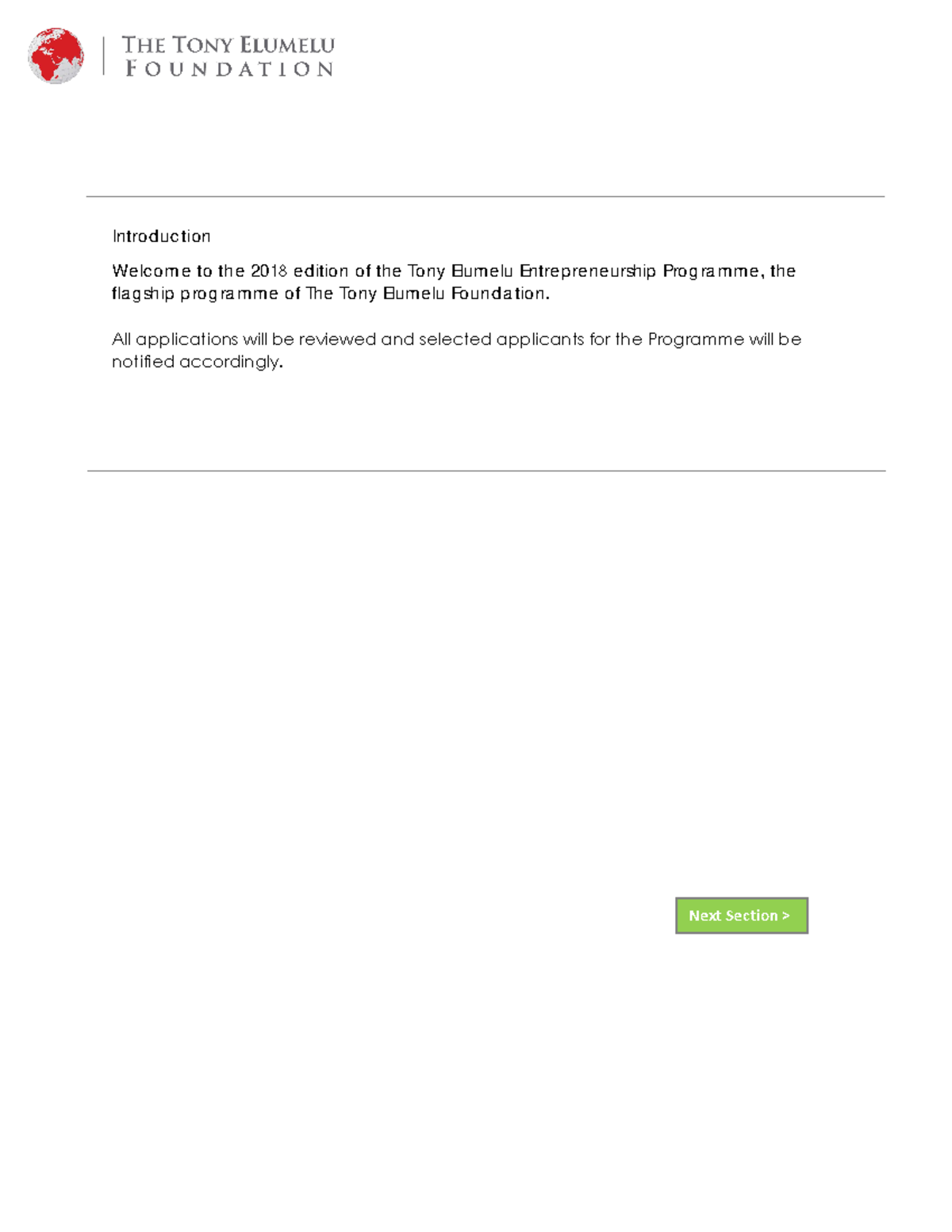 TEF Application Fillable PDF Form - Intro d uc tio n We lc o m e fla g ship p ro g ra m m e t o ...