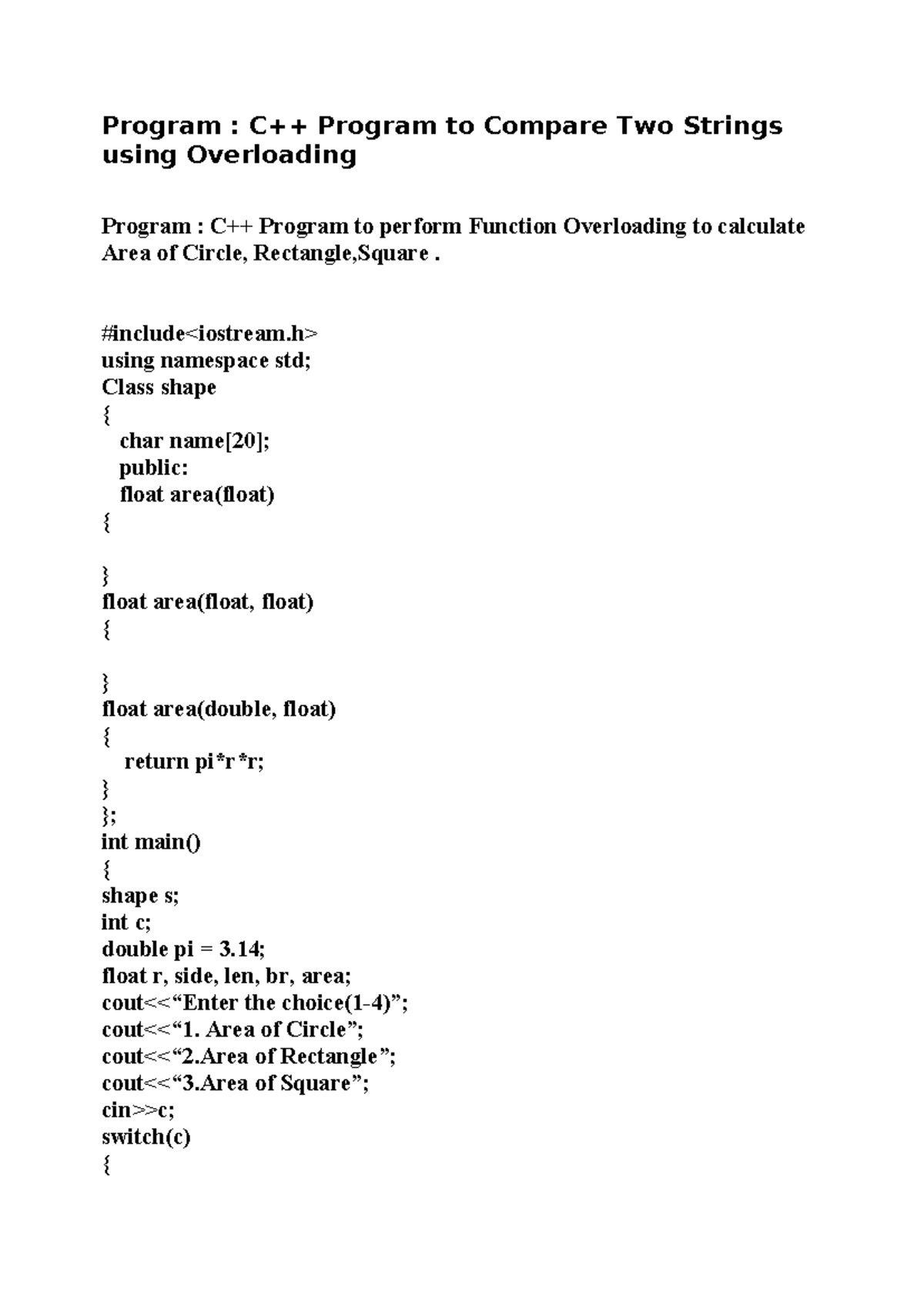 Unordered Map Multimap Program C Program To Compare Two Strings