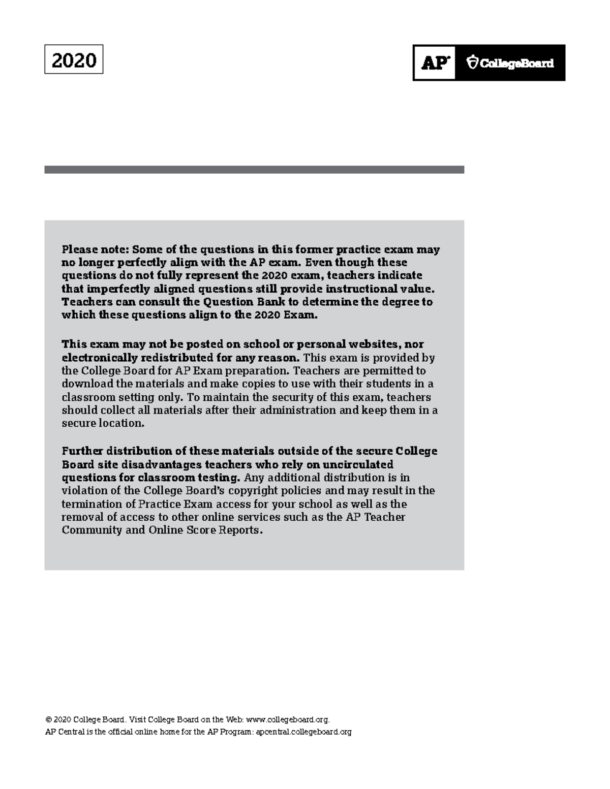 APPC Mechanics 2019 - © 20 20 College Board. Visit College Board on the ...