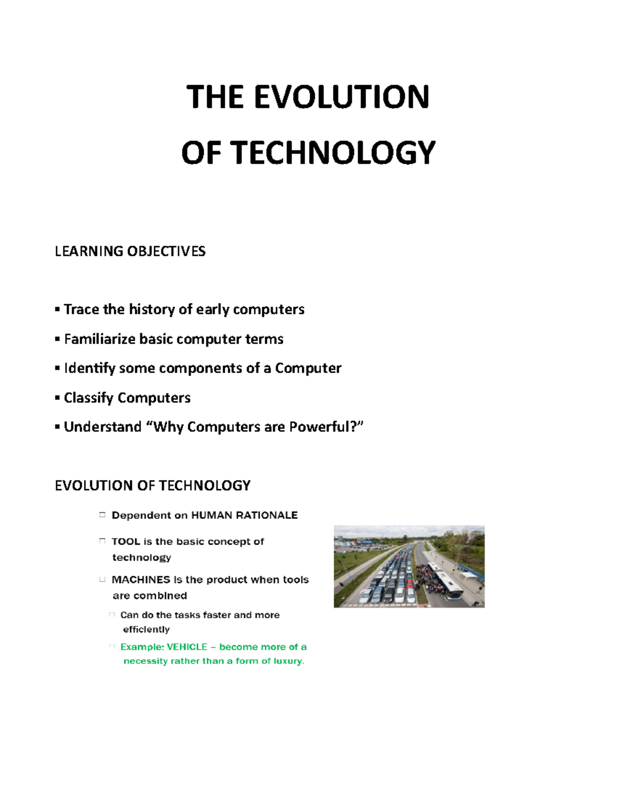 THE Evolution OF Computer - THE EVOLUTION OF TECHNOLOGY LEARNING ...