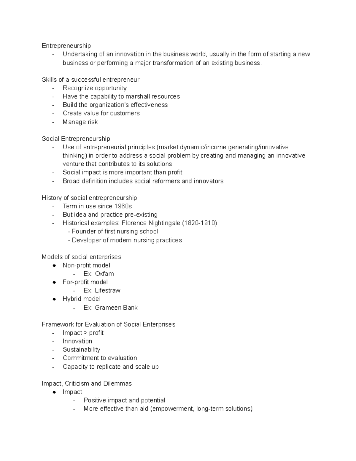 Global Social Entrepreneurshop and Microcredit - Entrepreneurship ...