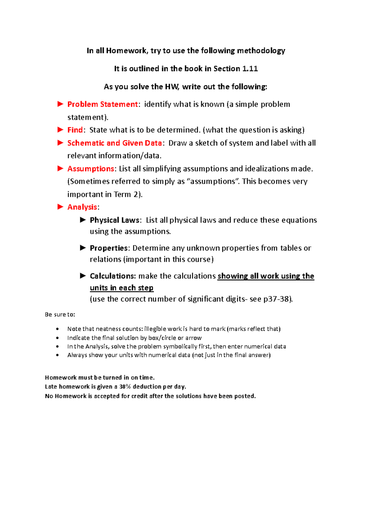 2024 ENME215 Homework Format - In all Homework, try to use the ...