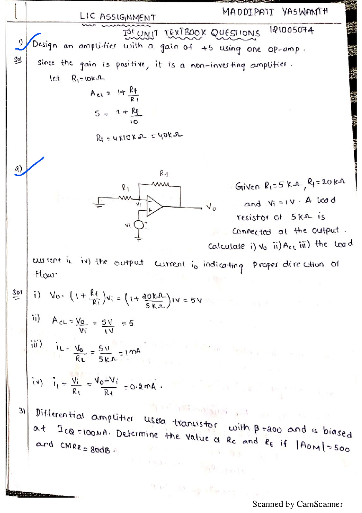I UNIT TEXT BOOK Problems EEE - Electronic Circuits - Studocu