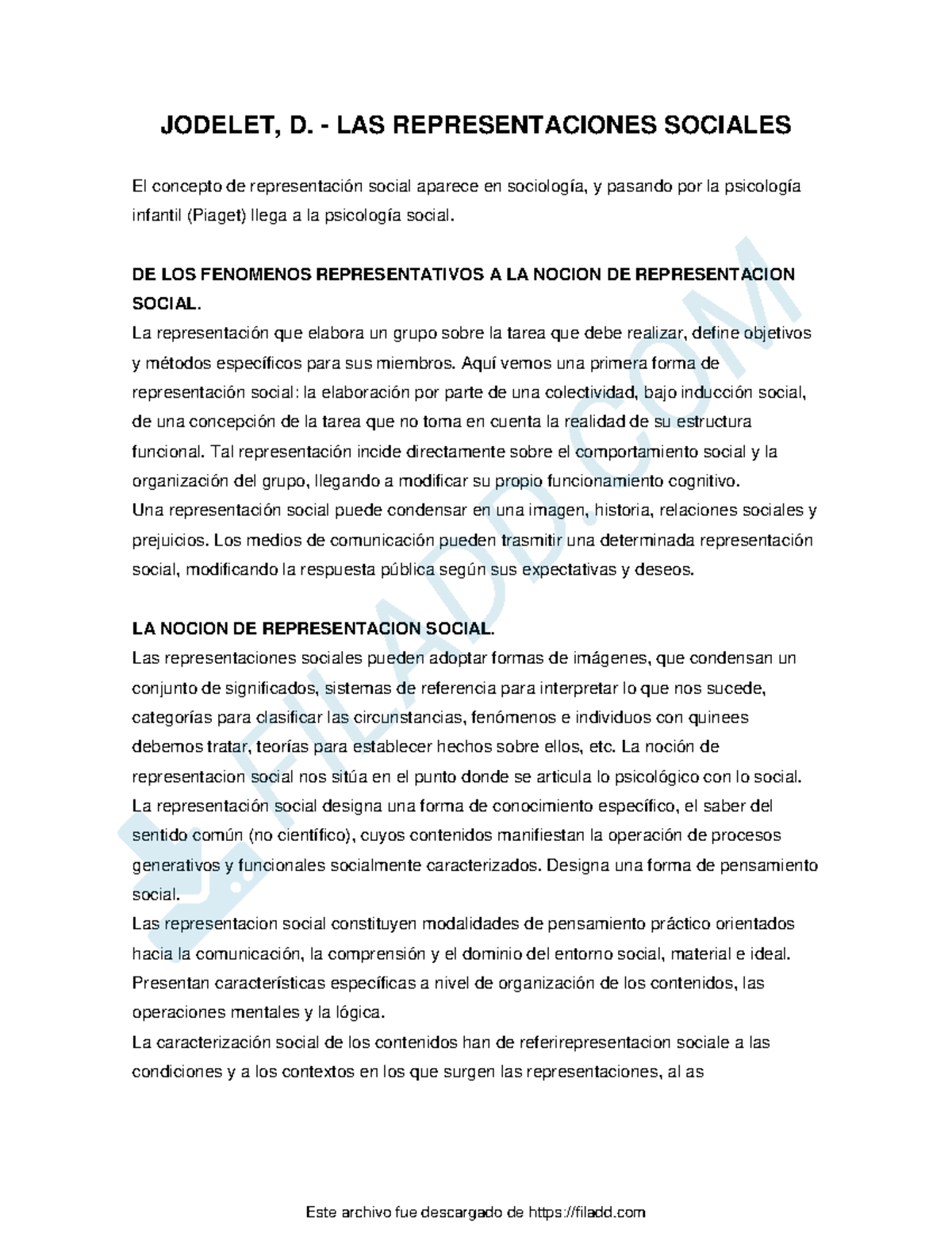 Jodelet LAS Representaciones Sociales 2 - JODELET, D. - LAS ...