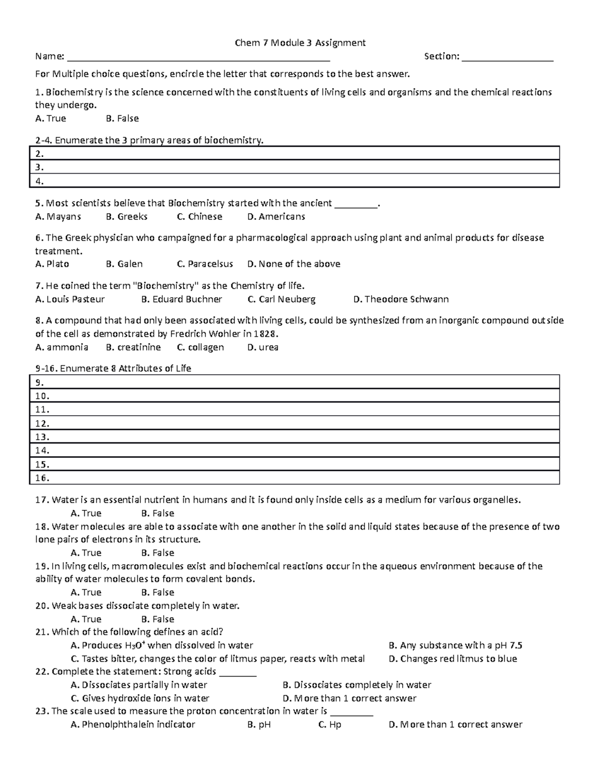 Module 3 Activity - help me - Chem 7 Module 3 Assignment Name: - Studocu
