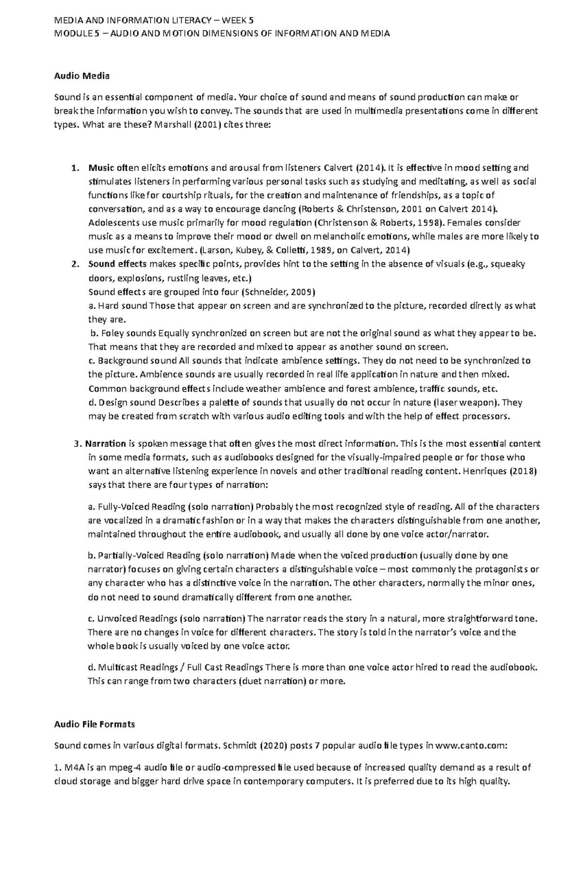 L5 MIL Audio-and-Motion - MEDIA AND INFORMATION LITERACY – WEEK 5 ...