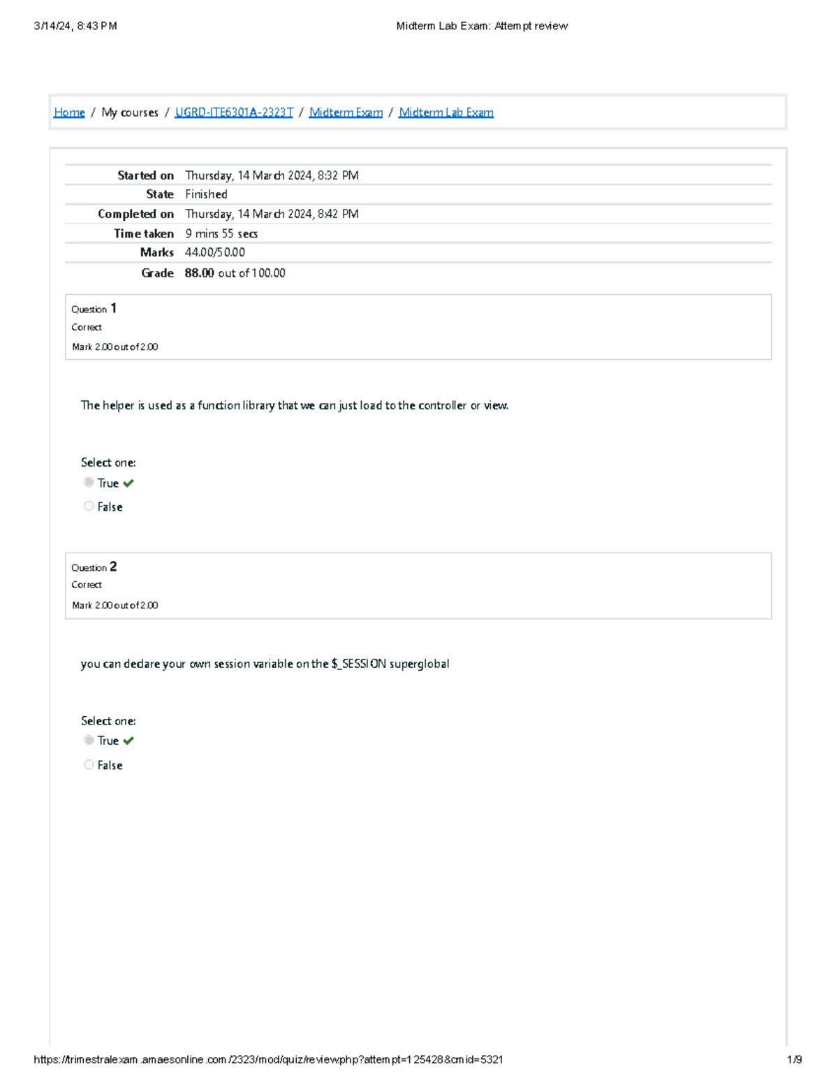 Midterm Lab Exam Application Dev And Emerging Tech Home My Courses Ugrd Ite6301a 2323t