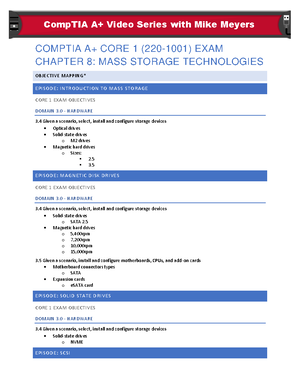 Exam Objectives detailed - CompTIA A+ Certification Exam: Core 1 ...