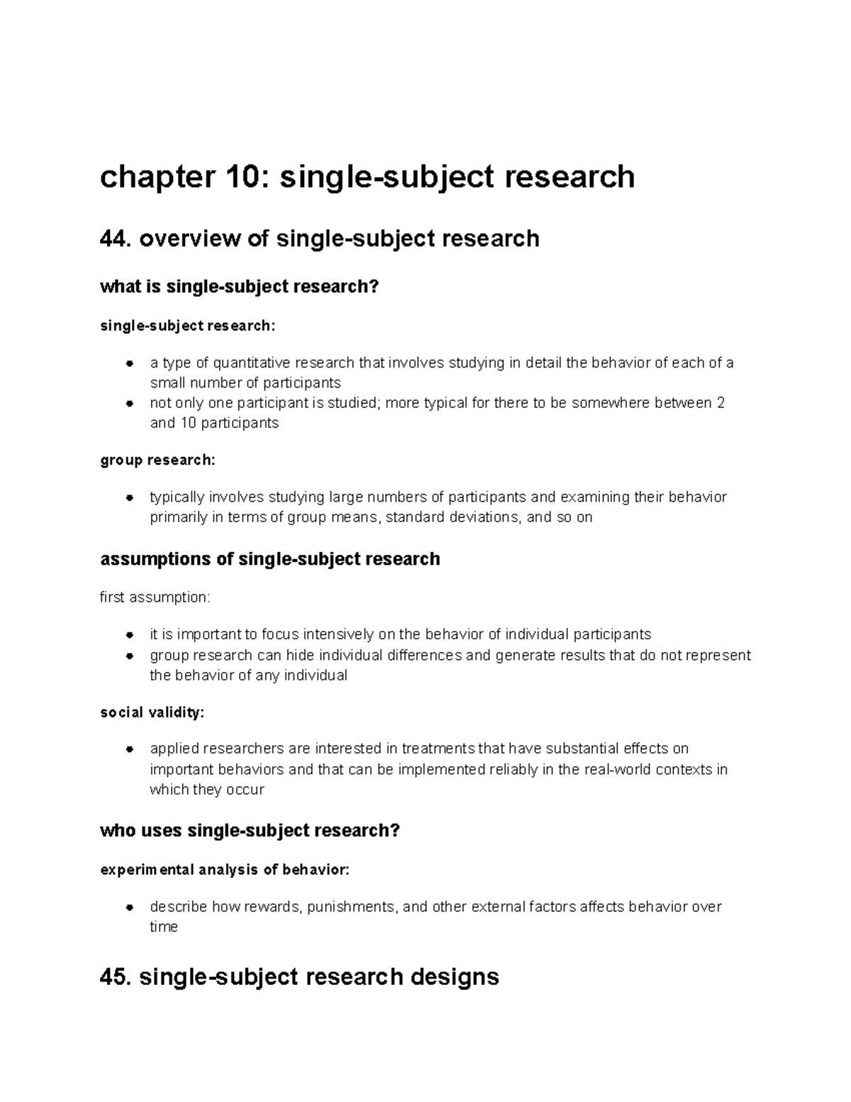 Chapter 10 single-subject research - PSYCH241 - UMass Amherst - Studocu