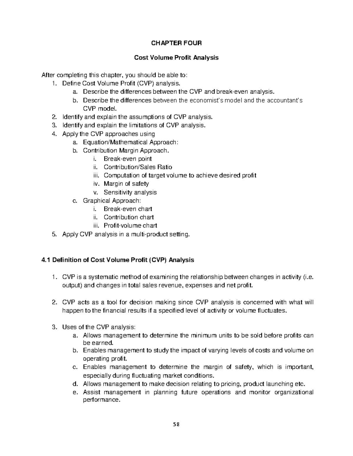 Chapter 4 CVP Analysis 8 DEC - Latest Edition - 9 DEC 2021 - CHAPTER ...
