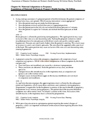 Maternal Newborn Questions 2 - MATERNAL/NEWBORN Questions A yellow ...