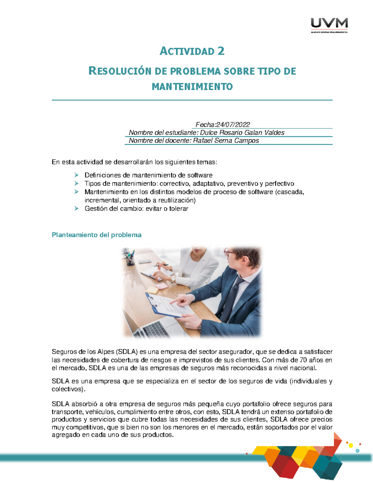 A2 DRGV - ACTIVIDAD 2 RESOLUCIÓN DE PROBLEMA SOBRE TIPO DE ...