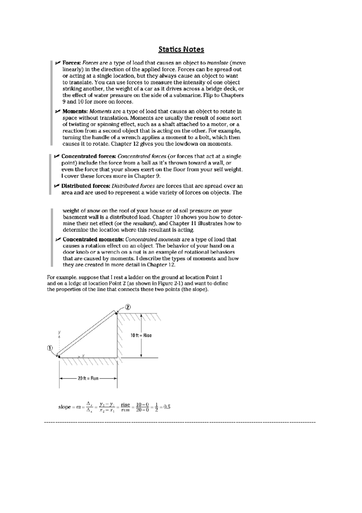 Statics Notes - PHYS 170 - Studocu
