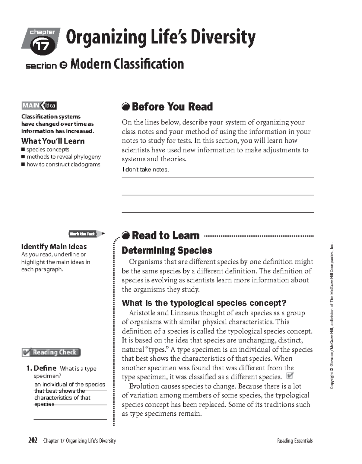 DONT USE ONLY FOR HELP. - Organizing Life’s Diversity chapter 17 202 ...